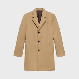Theory 3-button Topcoat In Recycled Wool-blend Melton - New Camel