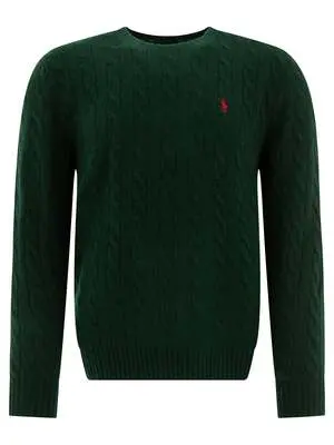 Polo Ralph Lauren Pony Cable Knit Sweater - Green