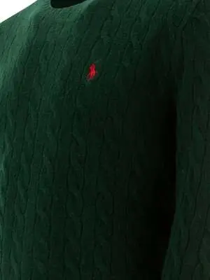 Polo Ralph Lauren Pony Cable Knit Sweater - Green