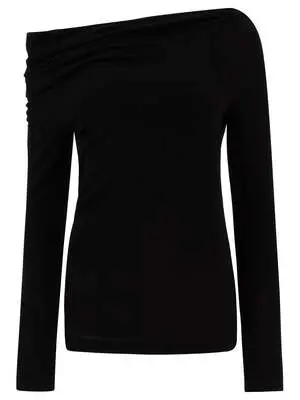 Givenchy Draped Collar Top - Black