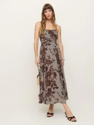 REFORMATION Raina Sleeveless Midi Dress
