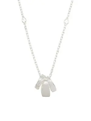 Gucci Tag Necklace - Silver
