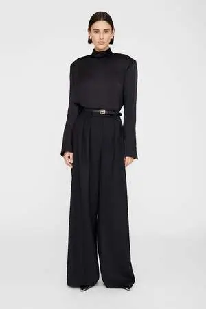 ANINE BING Josephine Sequin Top - Black