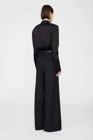 ANINE BING Josephine Sequin Top - Black