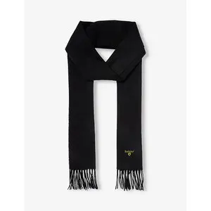 Barbour Brushed-texture Tasselled-trim Wool Scarf