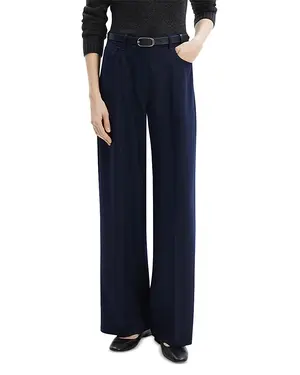 Theory Wool Straight Leg Five Pocket Trousers