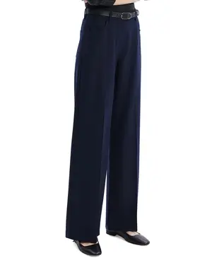 Theory Wool Straight Leg Five Pocket Trousers