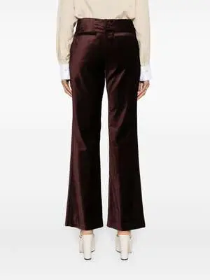 FORTE_FORTE Velvet Straight-leg Trousers