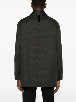 Fendi Ff-jacquard Waxed Coat