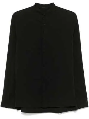 Transit Band-collar Shirt - Black