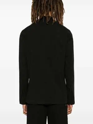 Transit Band-collar Shirt - Black