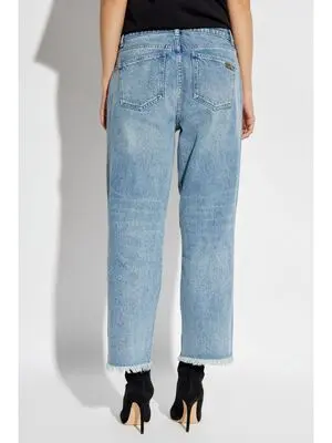 Michael Kors Ripped Straight Leg Jeans