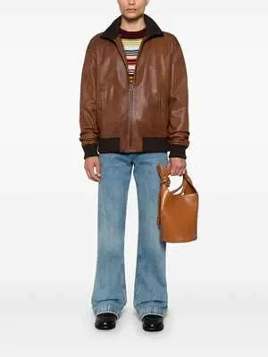 Loewe Zip-up Leather Jacket