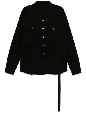 Rick Owens Organic Cotton Overshirt - Black
