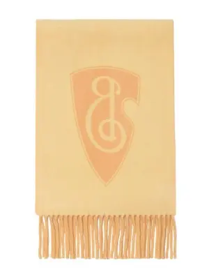 Burberry B Shield Fringed Scarf