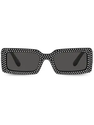 Dolce & Gabbana Crystal-embellished Sunglasses - Black