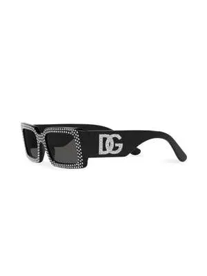 Dolce & Gabbana Crystal-embellished Sunglasses - Black