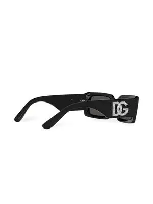 Dolce & Gabbana Crystal-embellished Sunglasses - Black