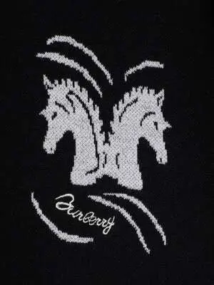 Burberry Mirrored Horse Knit Jumper - Black