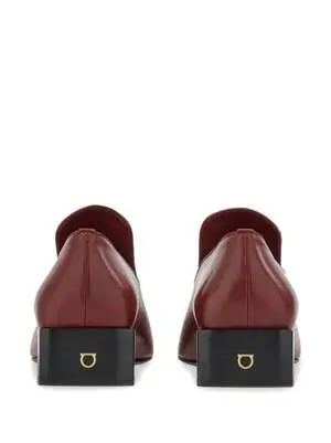 FERRAGAMO Square Toe Loafers