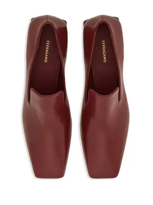 FERRAGAMO Square Toe Loafers