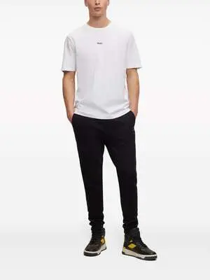 BOSS Logo-print Crew-neck Cotton T-shirt - White