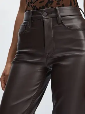 Good American Faux Leather Trousers