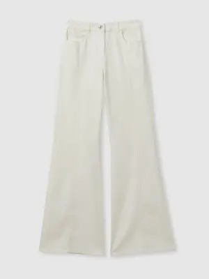 REISS Juniper Petite Front Seam Flared Jeans