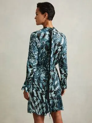 REISS Ester Printed Mini Dress