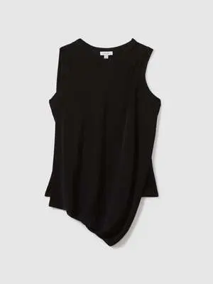 REISS Elva Draped Layered Top