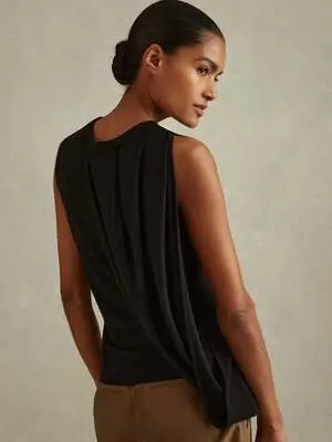 REISS Elva Draped Layered Top