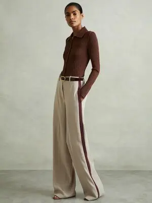 REISS Jenna Ribbed Knit Shirt