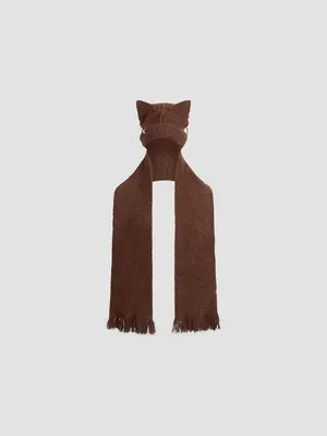 CHARLES JEFFREY Chunky Ears Beanie Scarf - Brown