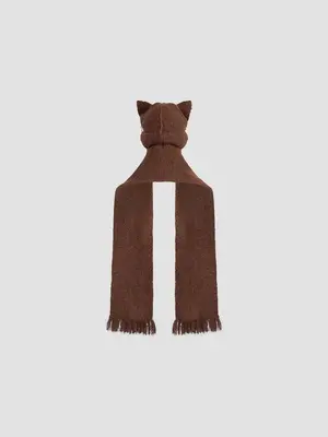 CHARLES JEFFREY Chunky Ears Beanie Scarf - Brown