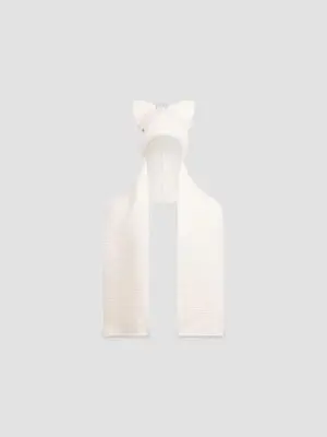 CHARLES JEFFREY Chunky Ears Beanie Scarf - Ecru