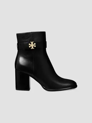 Tory Burch T-lock 80mm Leather Ankle Boots - Perfect Black