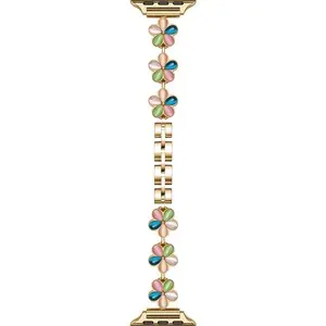 POSH TECH June Flower Apple Watch® Watchband - Gold Multi
