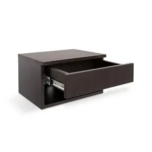 JONATHAN Y Ettore Mid-century Modern Floating Wall Mounted Nightstand With Soft-close Drawer And Cable Hole - Black