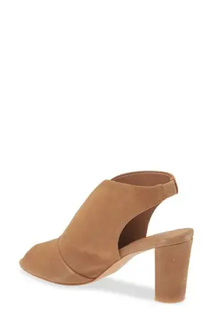 KOKO + PALENKI Ankle Strap Peep Toe Sandal - Latte Suede