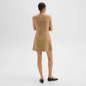 Theory Mini Wrap Dress In Double-face Wool-cashmere