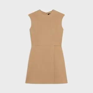 Theory Mini Wrap Dress In Double-face Wool-cashmere