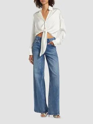 Ramy Brook Farrah Silk Tie-front Shirt