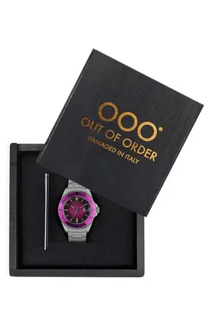 OUT OF ORDER Quaranta Bracelet Watch - Fuchsia