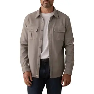 THE NORMAL BRAND Tailored Terry Shirt Jacket - Greystone