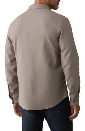 THE NORMAL BRAND Tailored Terry Shirt Jacket - Greystone