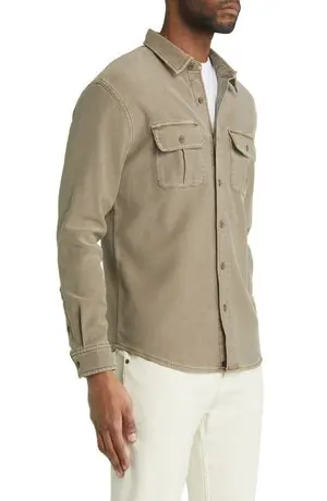 THE NORMAL BRAND Tailored Terry Shirt Jacket - Taupe