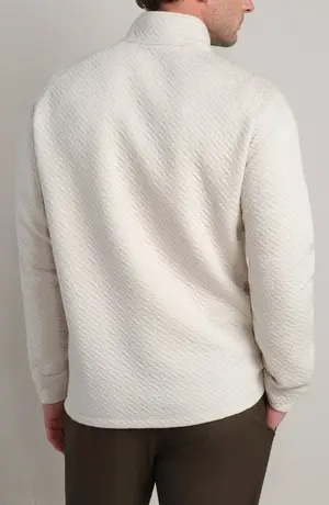 RHONE Quilted Relaxed Pullover - Bone