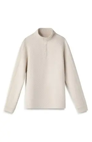 RHONE Quilted Relaxed Pullover - Bone
