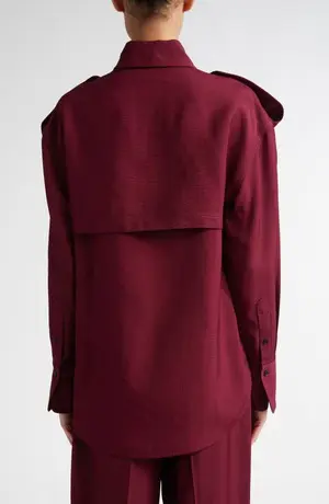 Victoria Beckham Utility Button-up Shirt - Port