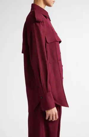 Victoria Beckham Utility Button-up Shirt - Port